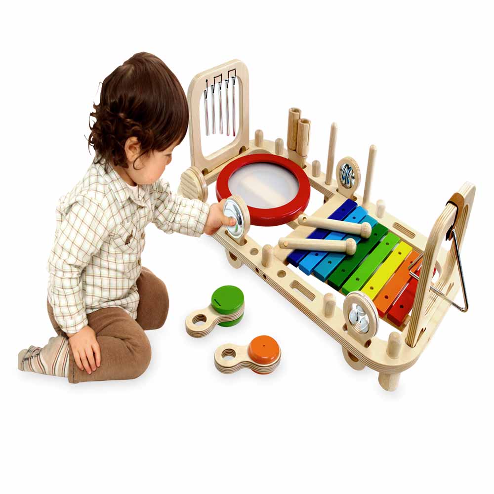 Wooden Toy for Kids: Melody Indoor Bench & Wall Toy